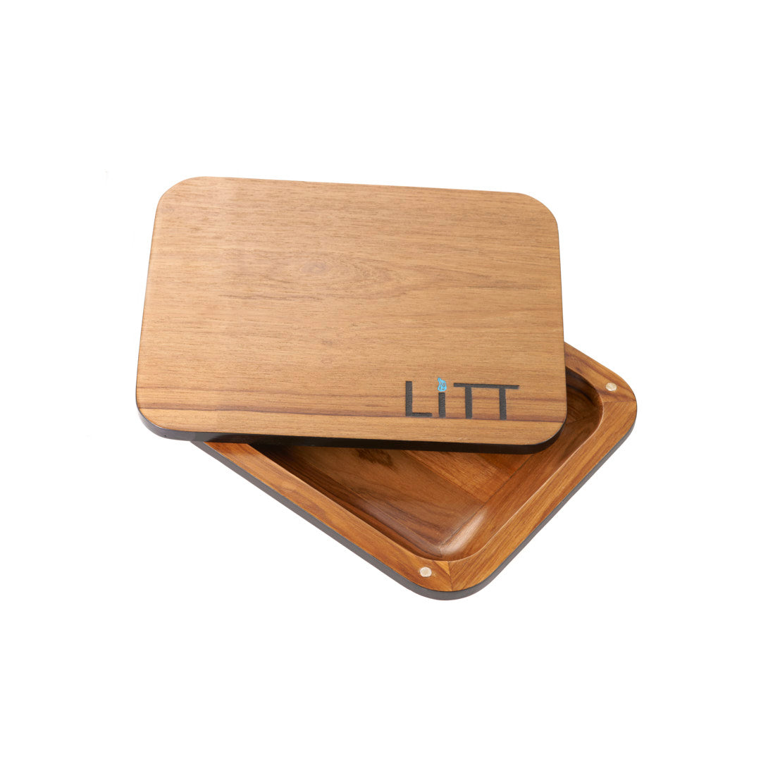 LiTT Stash Wooden Rolling Tray with Magnetic Lid – LITTofficial.com